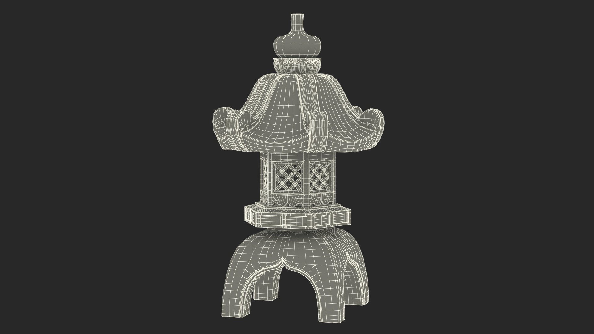 3D Model Japanese Stone Lantern - TurboSquid 2259419