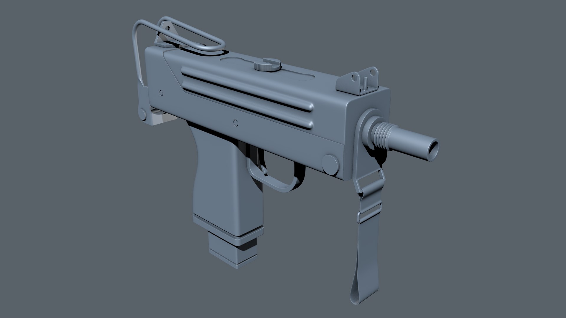 Submachine gun model - TurboSquid 1386841