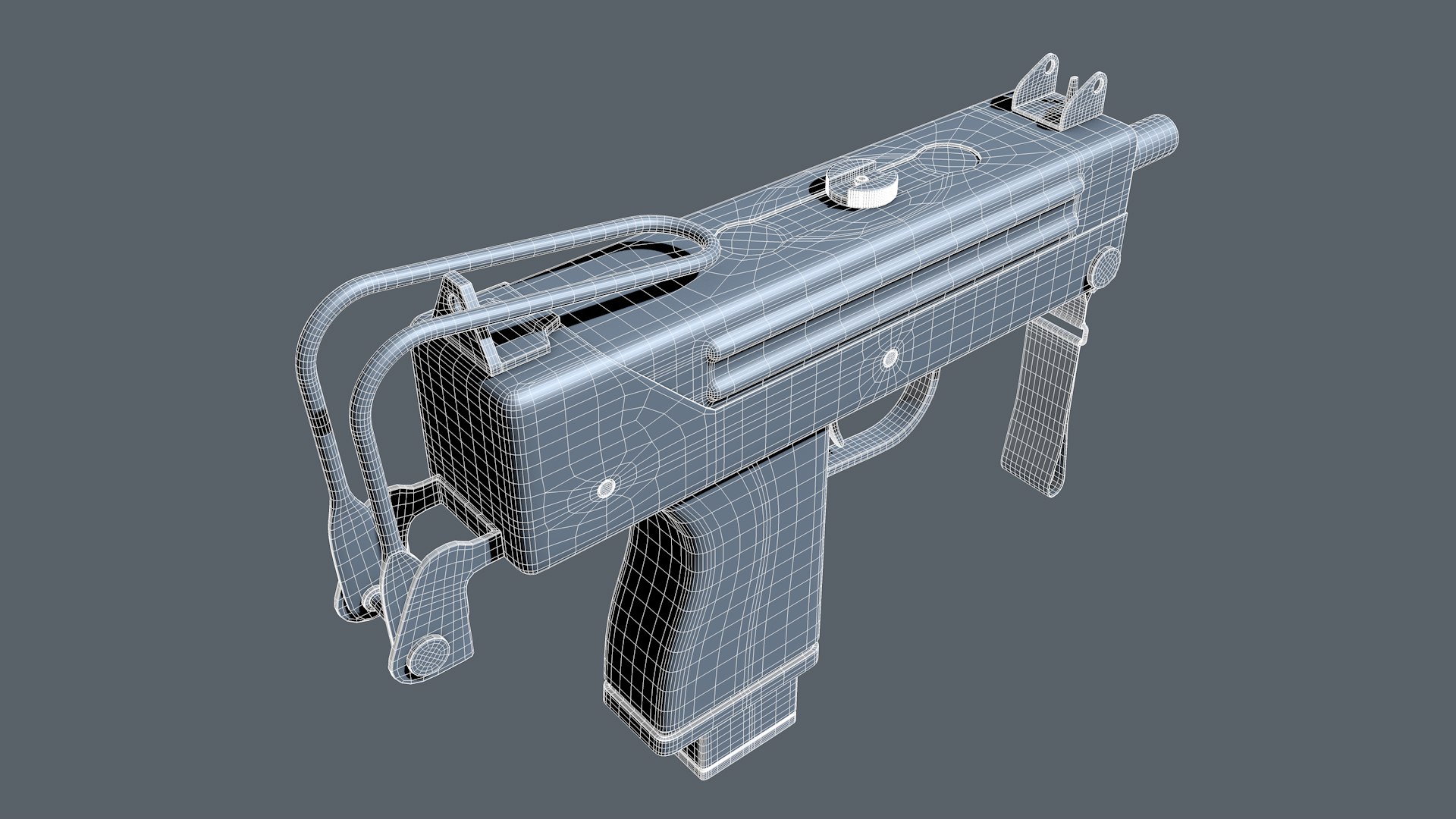Submachine gun model - TurboSquid 1386841