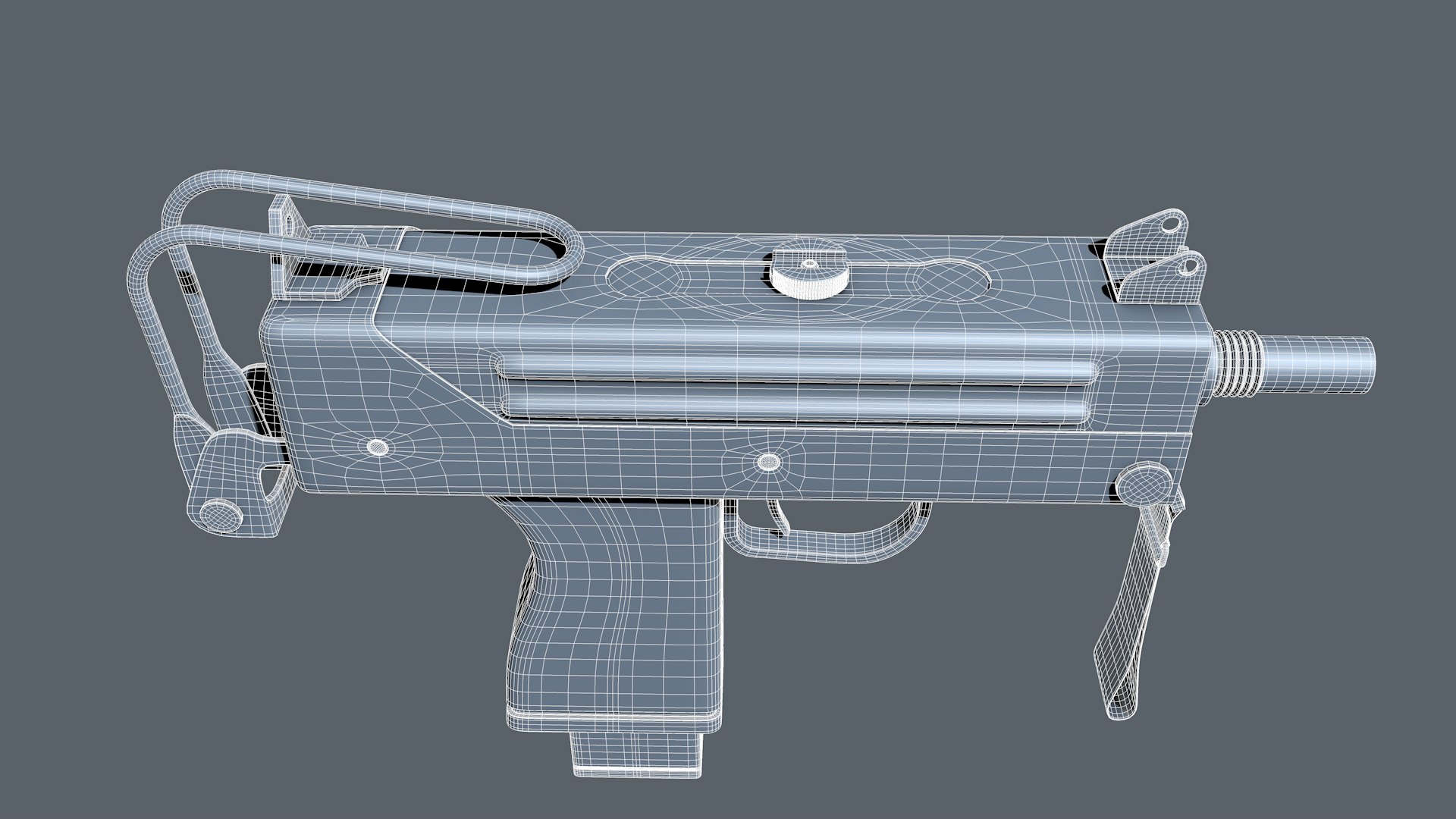 Submachine gun model - TurboSquid 1386841