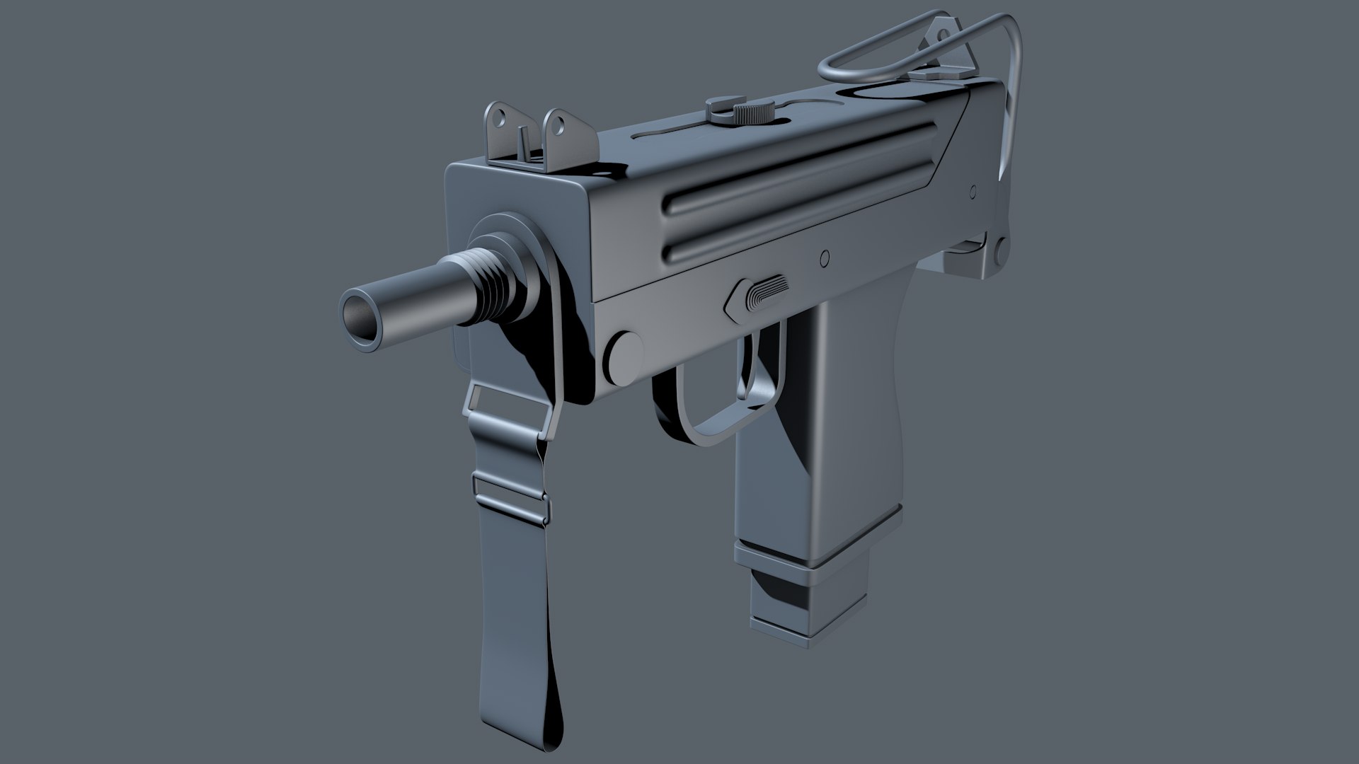 Submachine gun model - TurboSquid 1386841