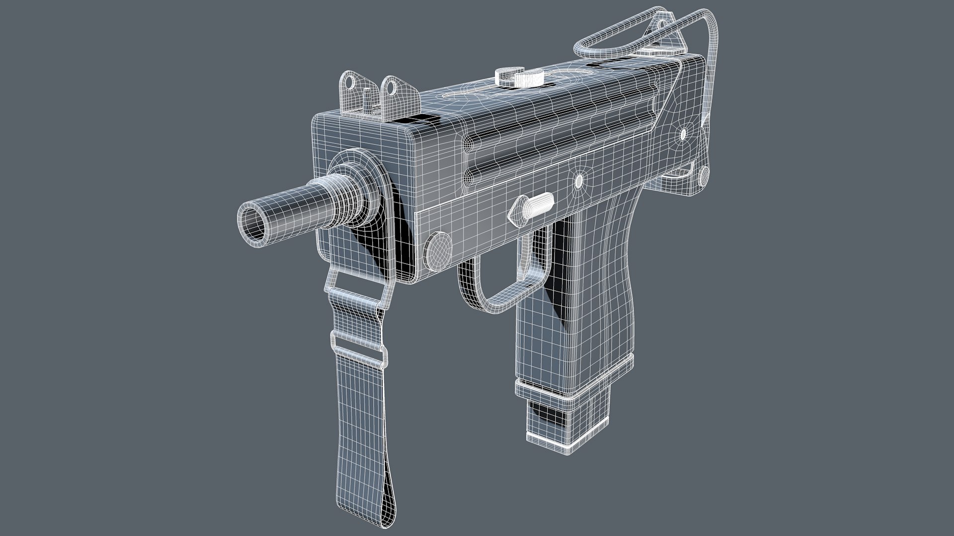 Submachine gun model - TurboSquid 1386841