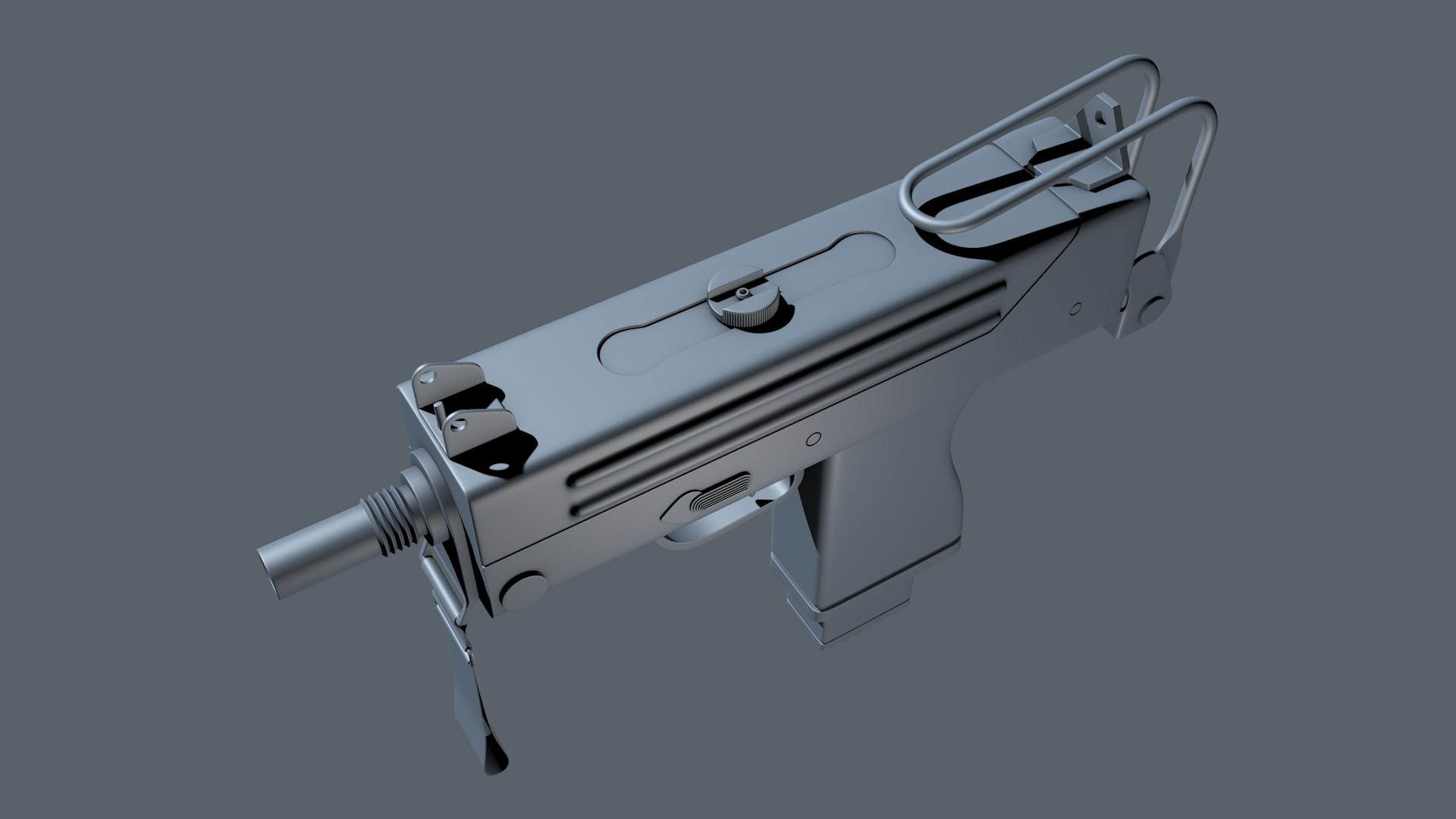 Submachine gun model - TurboSquid 1386841