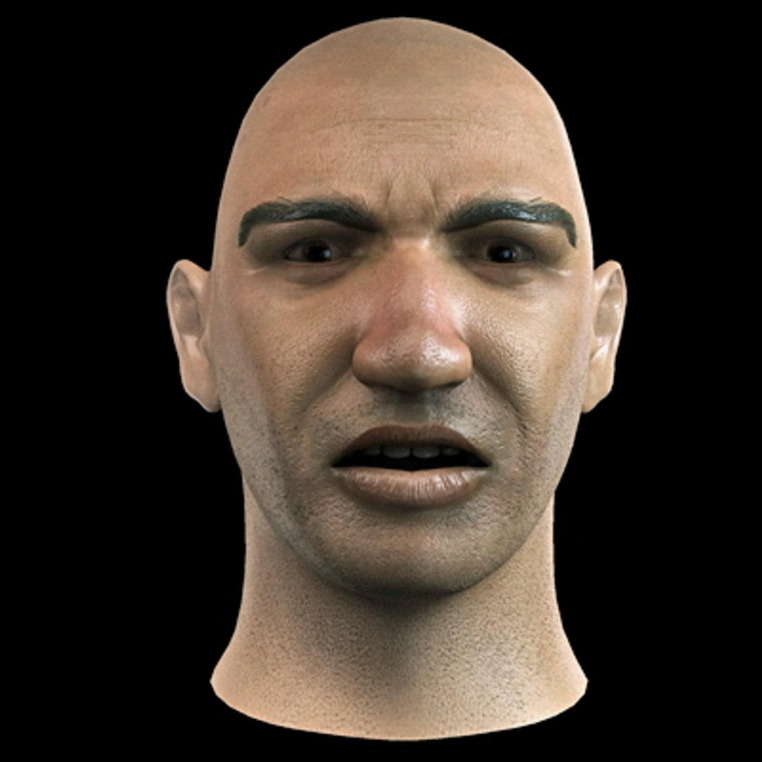 3d Model Realistic Male Head