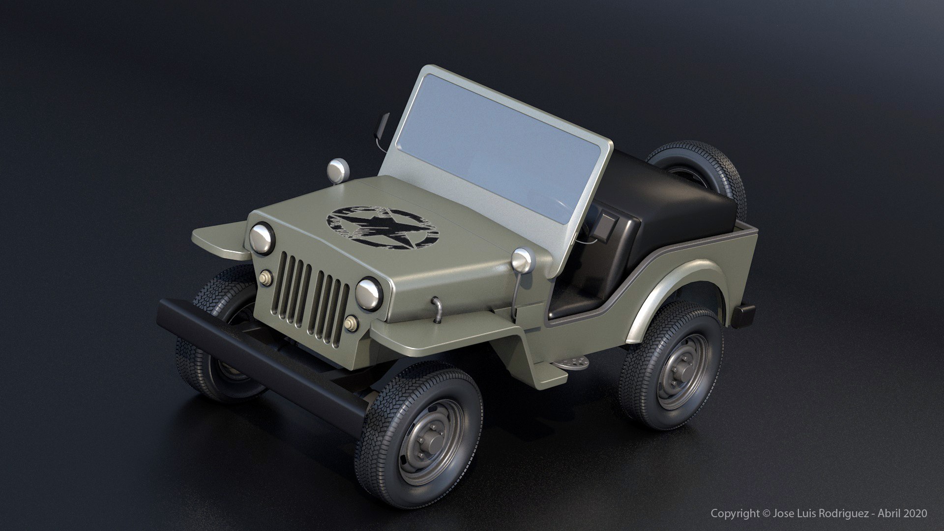 Military Jeep Model - TurboSquid 1537507