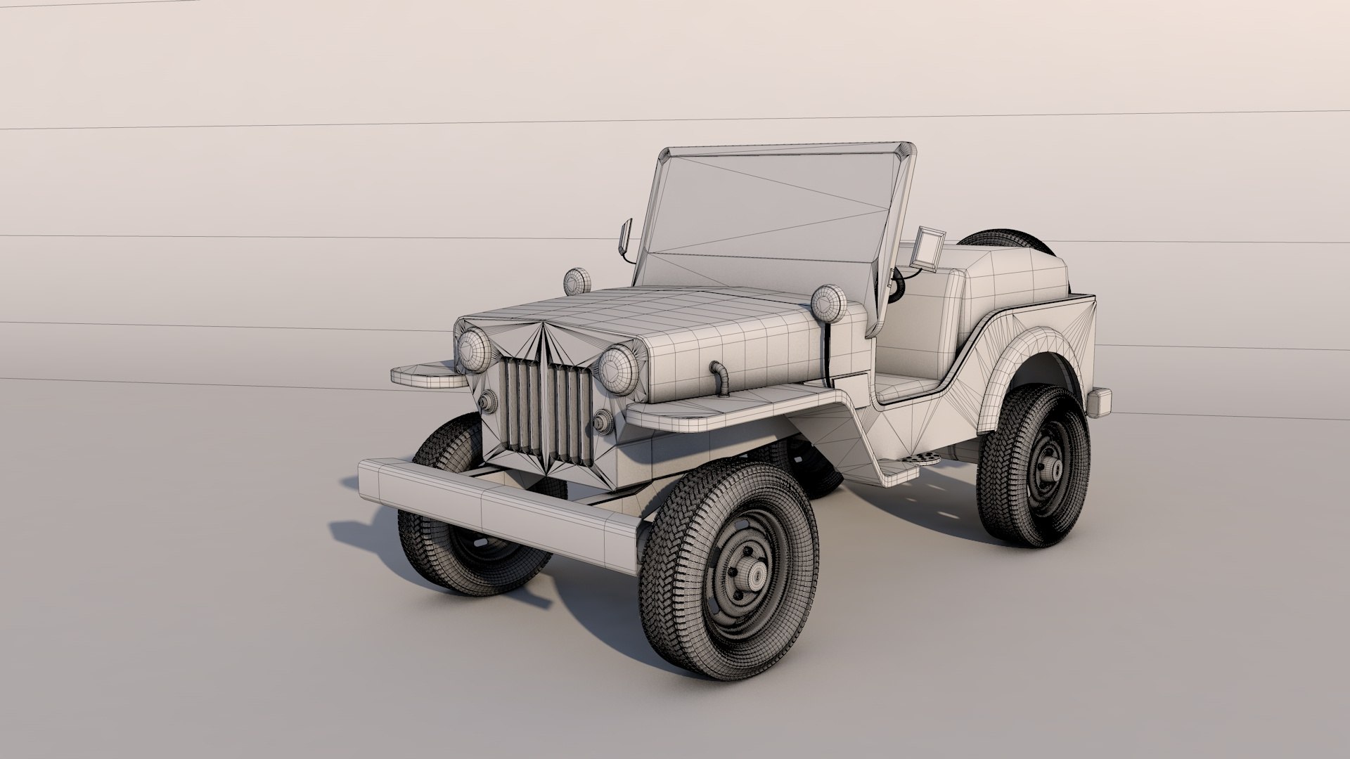 Military Jeep Model - TurboSquid 1537507