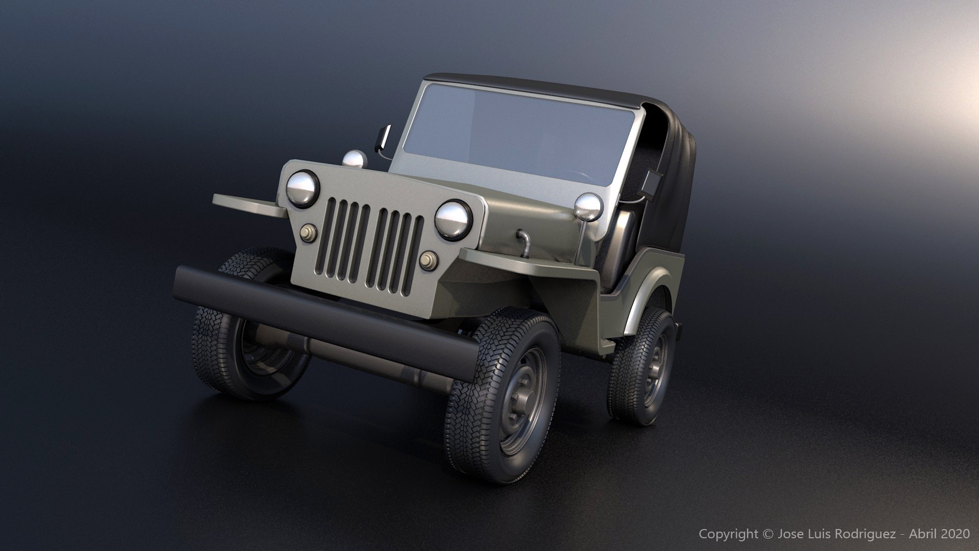 Military Jeep Model - TurboSquid 1537507