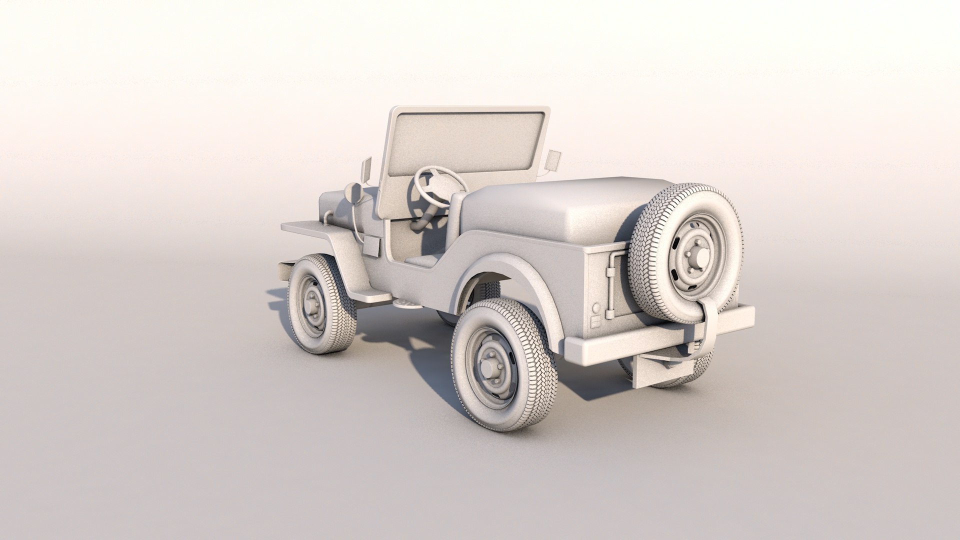 Military Jeep Model - TurboSquid 1537507
