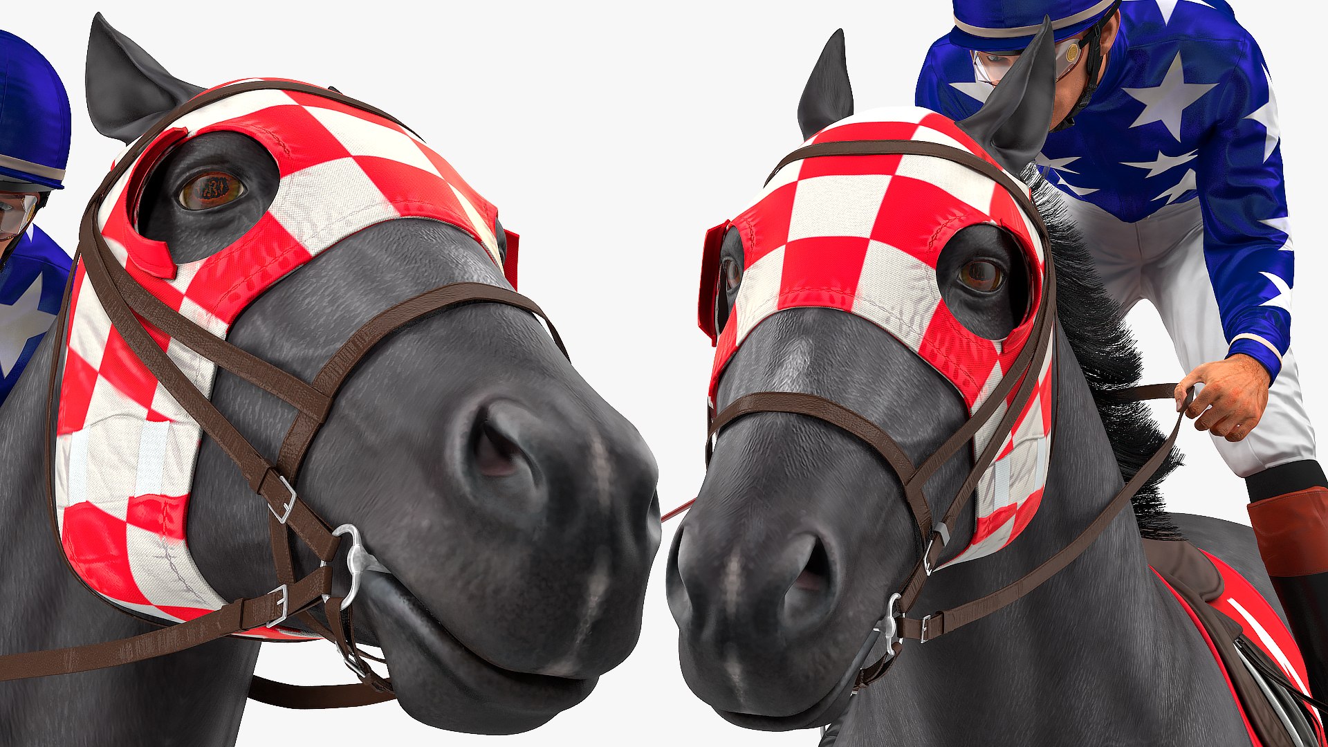 3D Model Gallop Black Racing Horse - TurboSquid 1465404