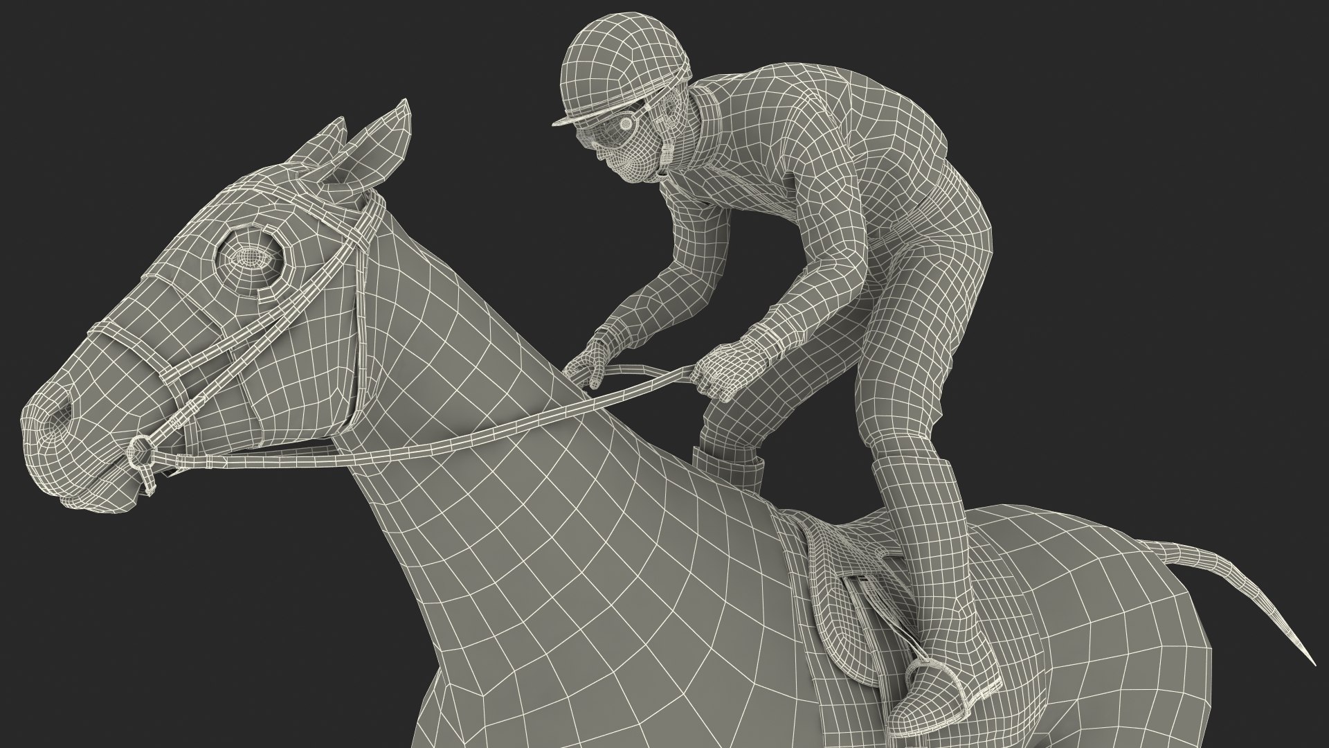3D Model Gallop Black Racing Horse - TurboSquid 1465404