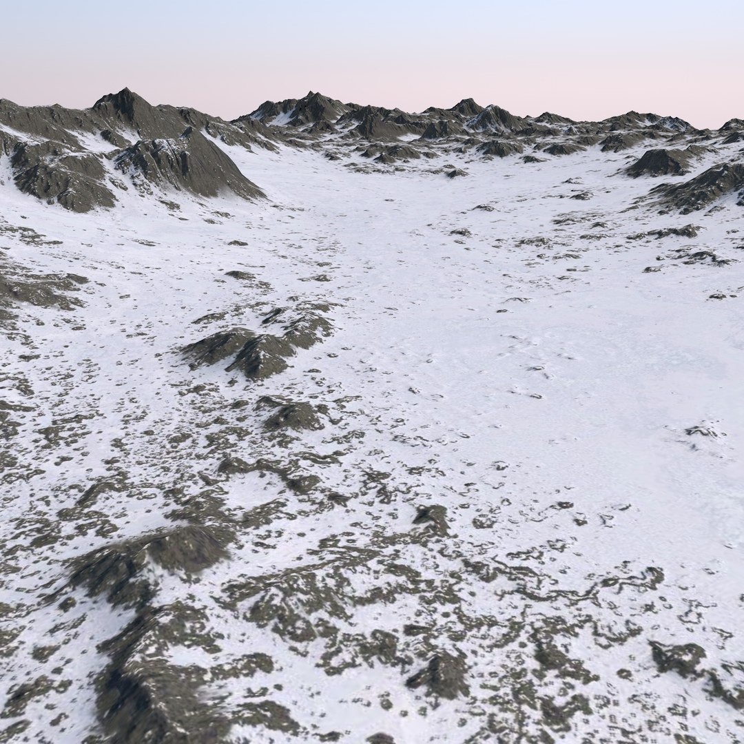 3D model snowy terrain - TurboSquid 1389726