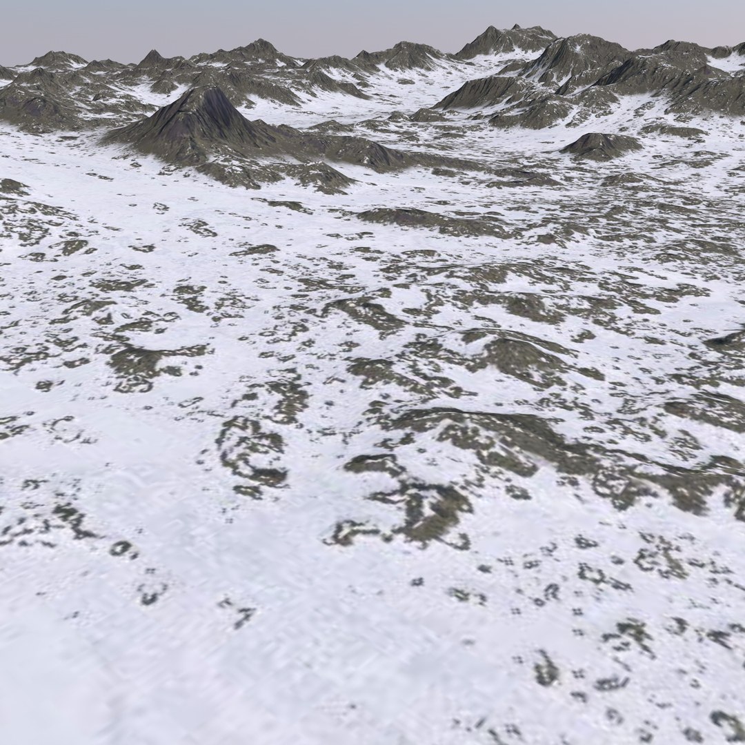 3D model snowy terrain - TurboSquid 1389726