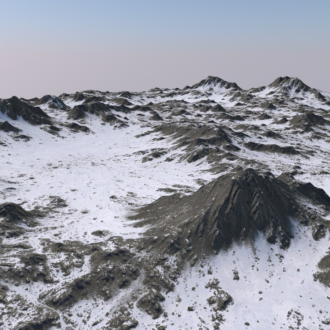 3D model snowy terrain - TurboSquid 1389726