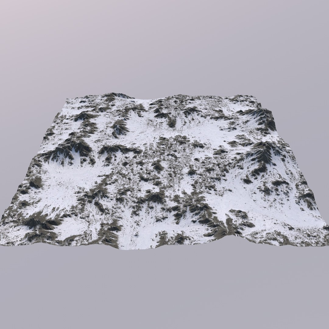 3D model snowy terrain - TurboSquid 1389726