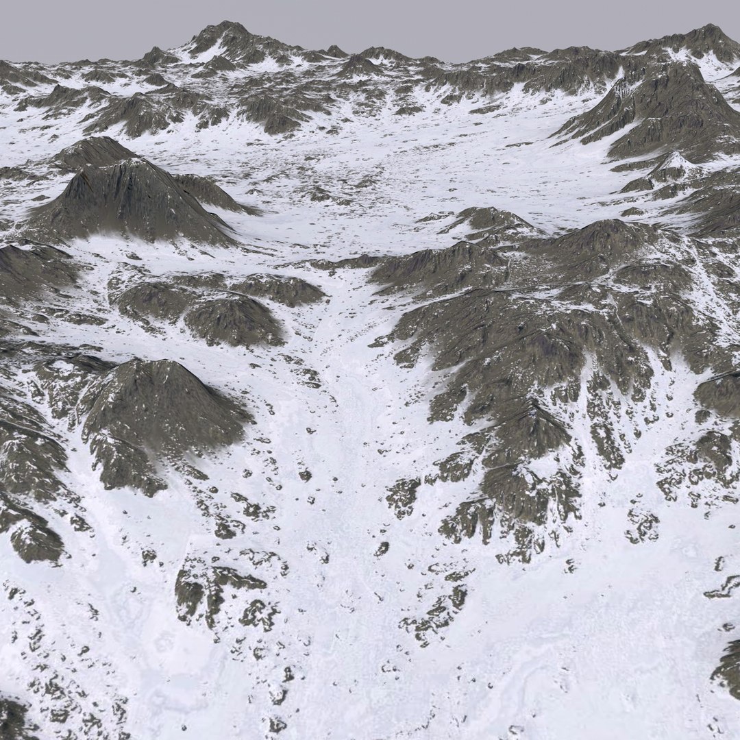 3D model snowy terrain - TurboSquid 1389726