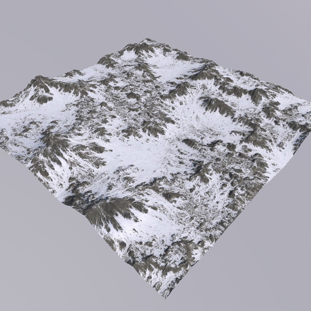 3D model snowy terrain - TurboSquid 1389726