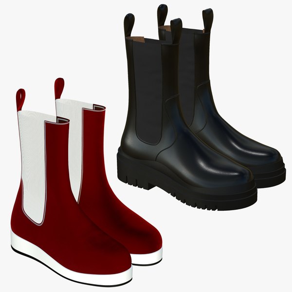 3D Realistic Leather Boots V45 model - TurboSquid 1957467