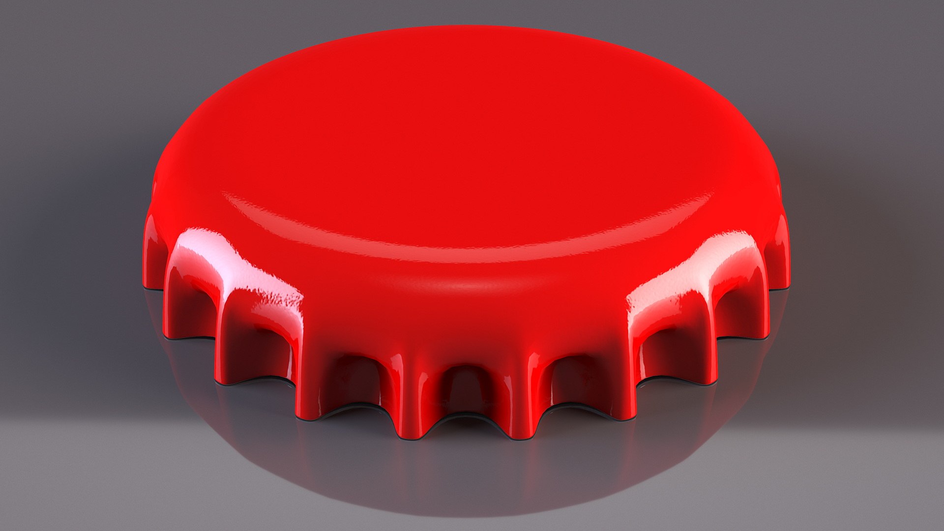 3D Crown Cork Bottle Cap Red model - TurboSquid 2174269