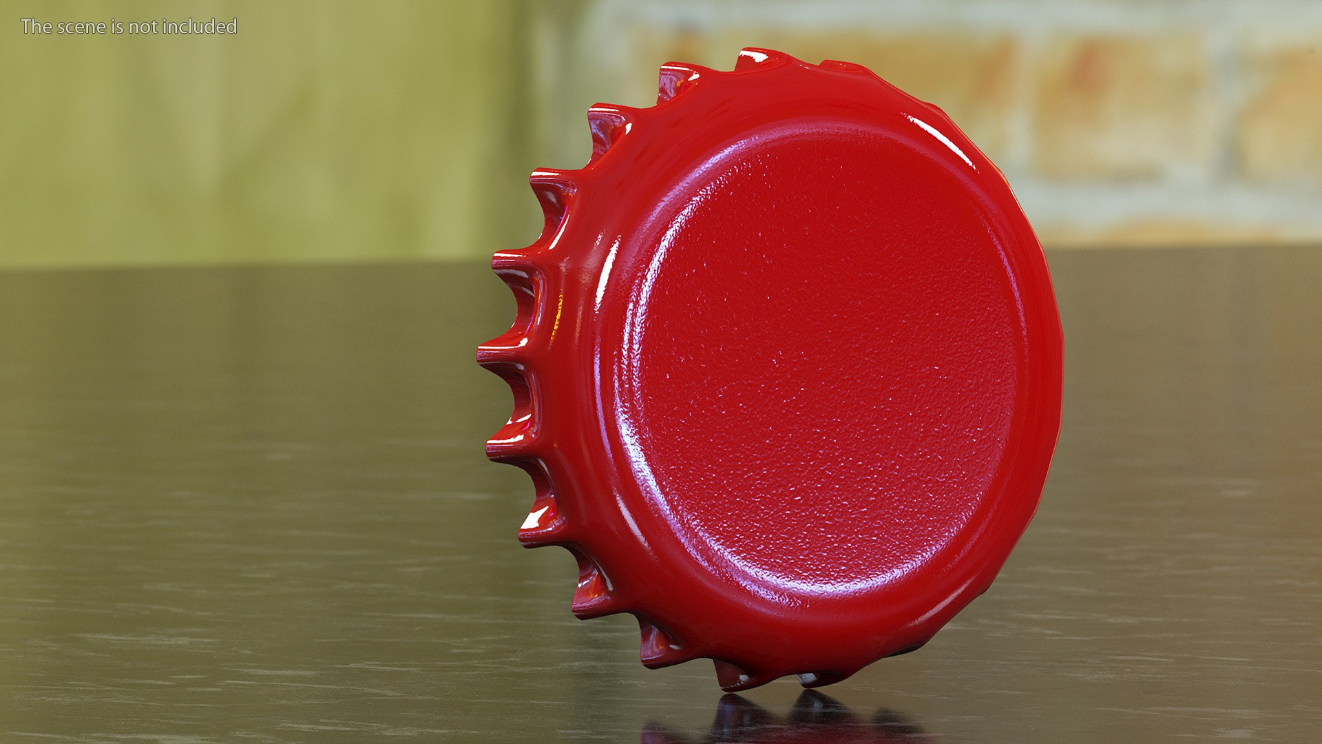 3D Crown Cork Bottle Cap Red model - TurboSquid 2174269