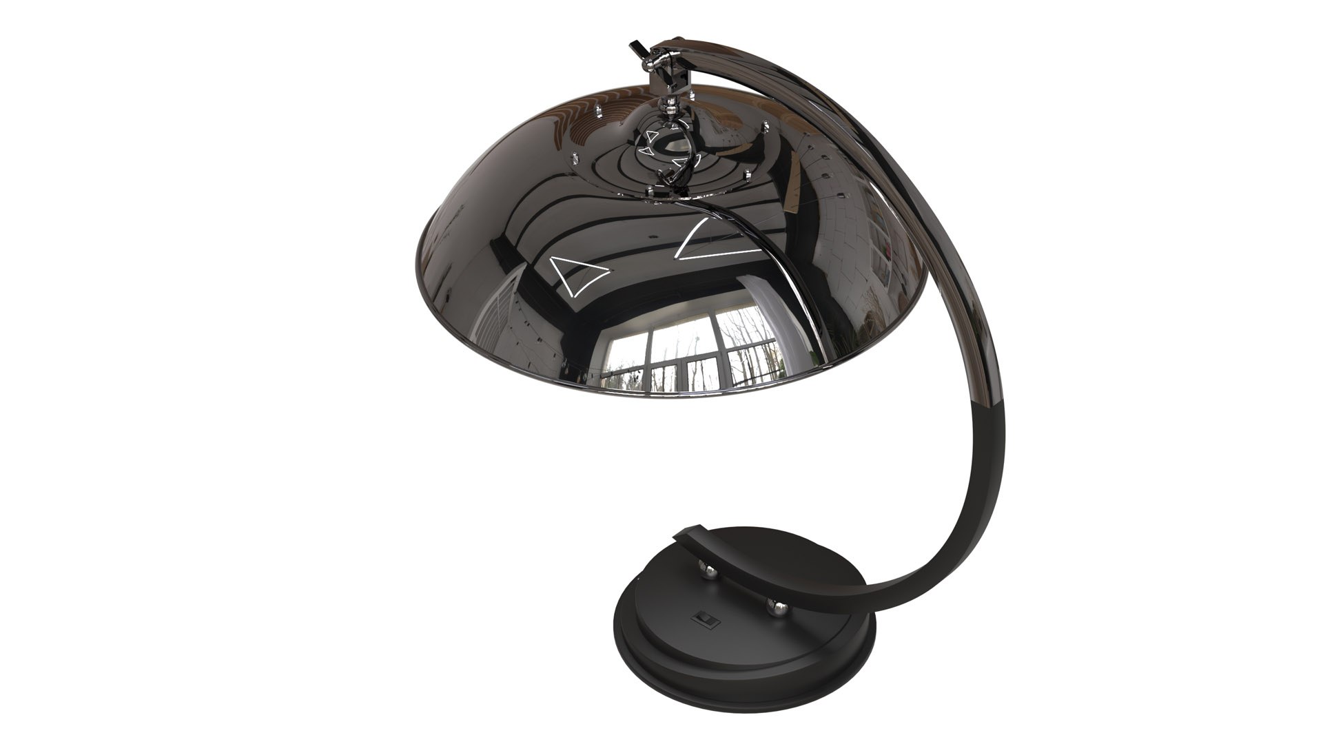 3D Fortuny Shop President Table Lamp Chrome Model - TurboSquid 2519446