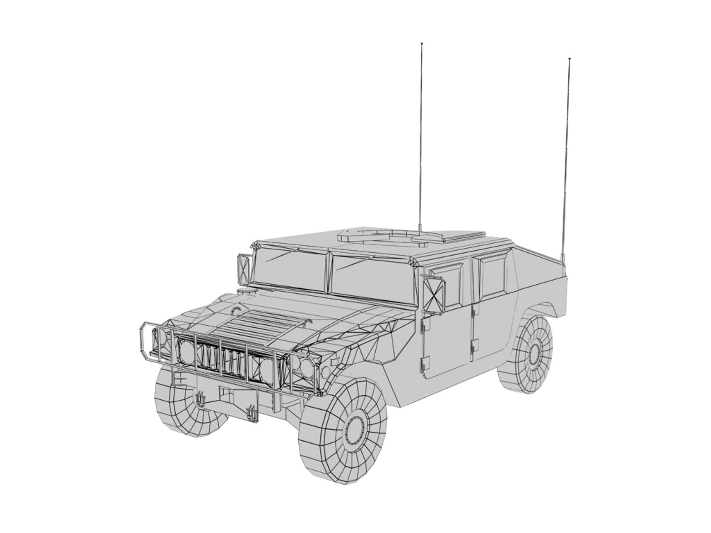 Military Humvee 3d 3ds