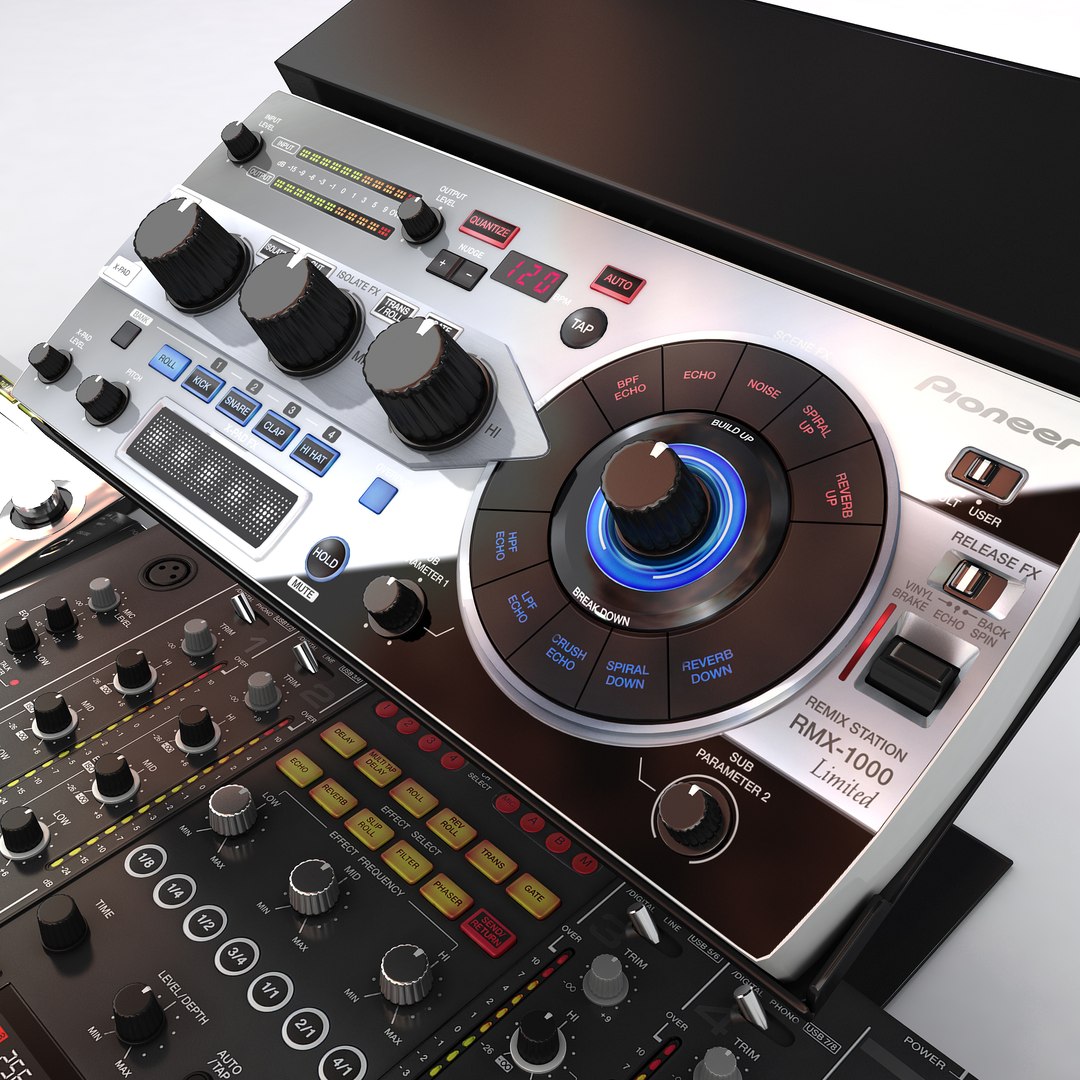 3d Pioneer Dj Setup Turntable Model