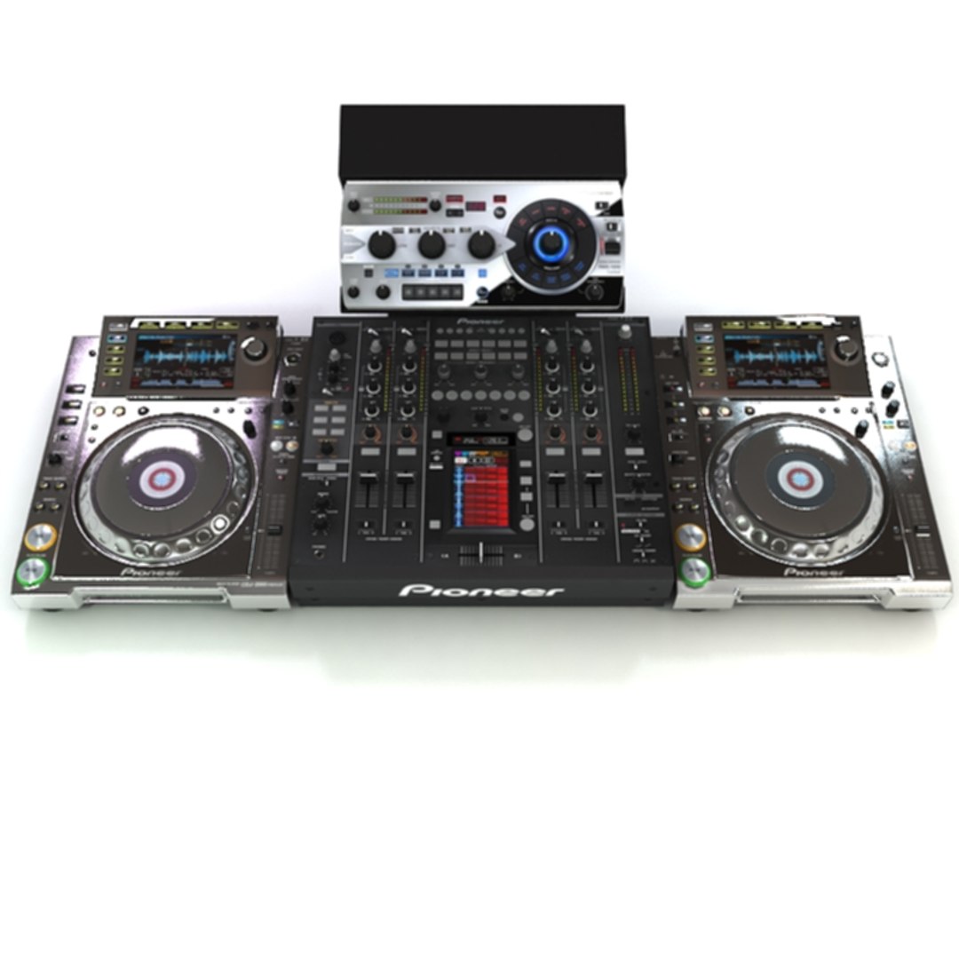 3d Pioneer Dj Setup Turntable Model