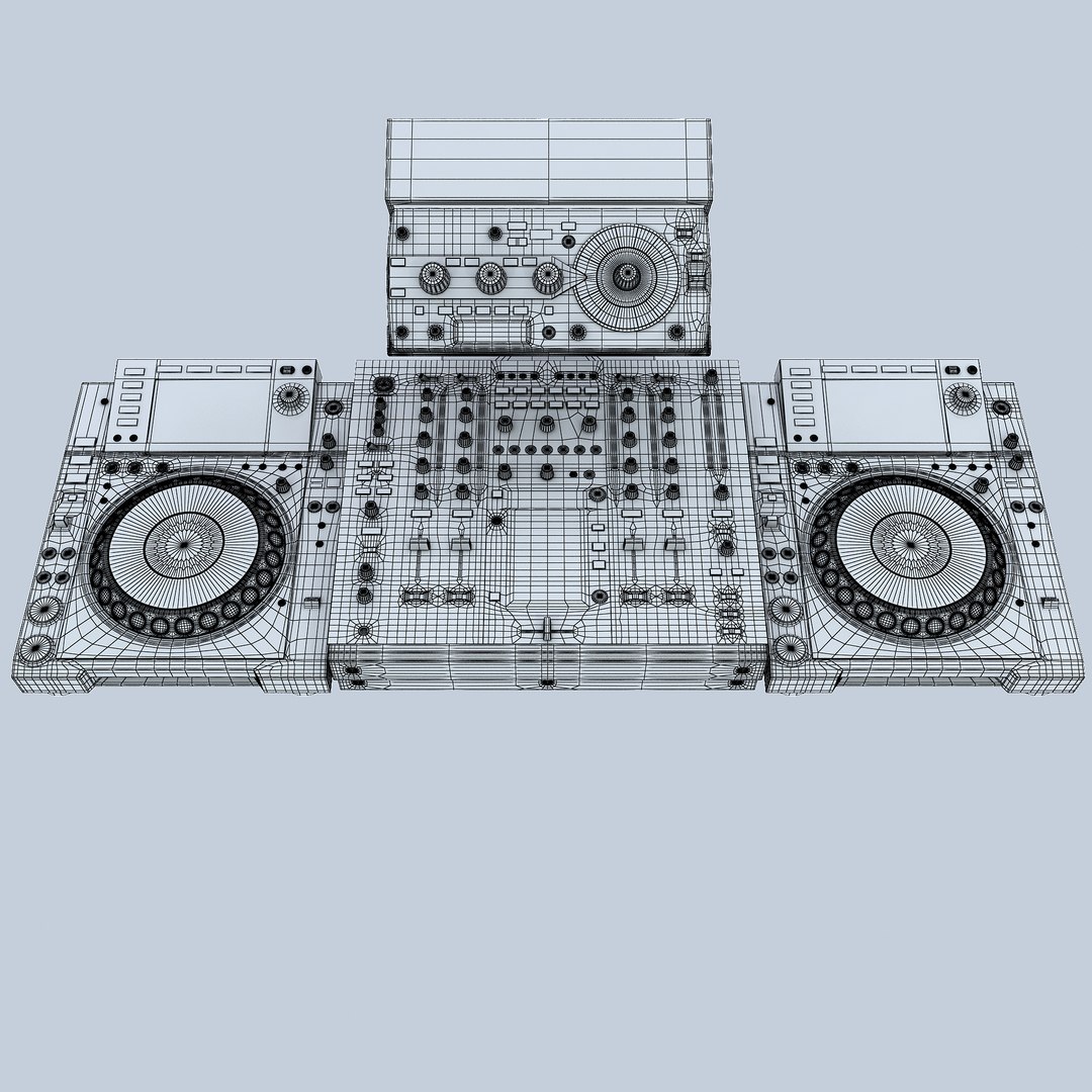 3d Pioneer Dj Setup Turntable Model