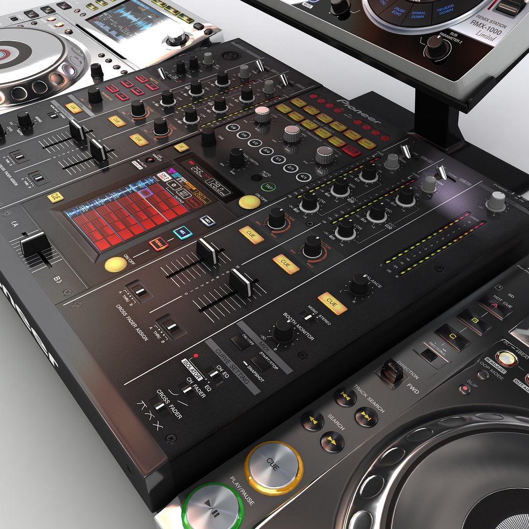 3d Pioneer Dj Setup Turntable Model