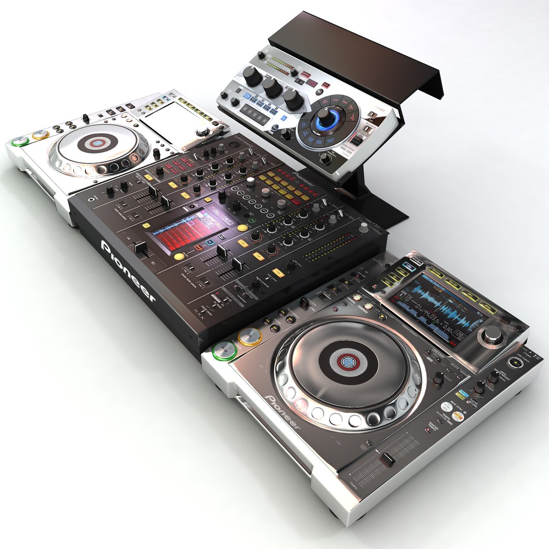 3d Pioneer Dj Setup Turntable Model
