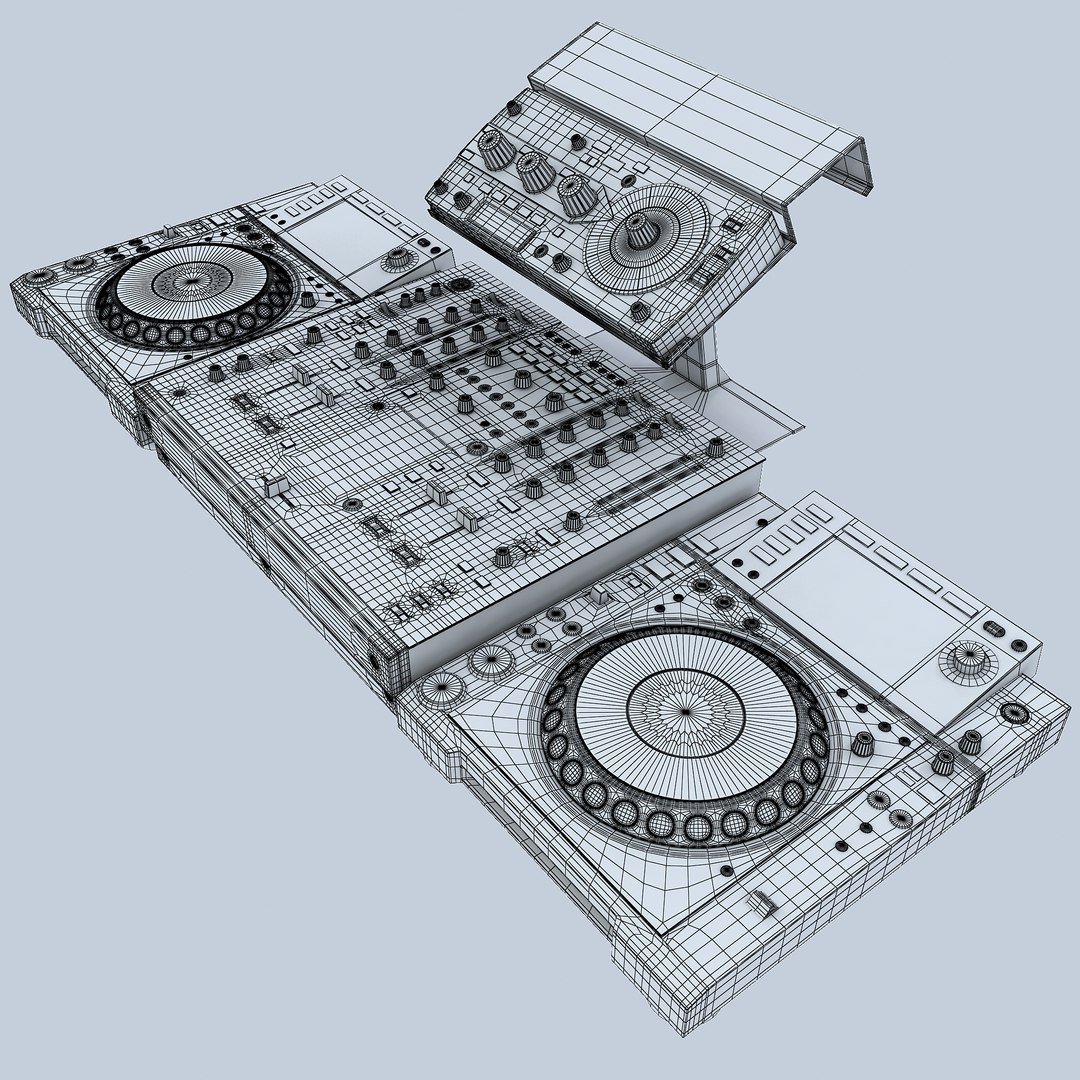 3d Pioneer Dj Setup Turntable Model