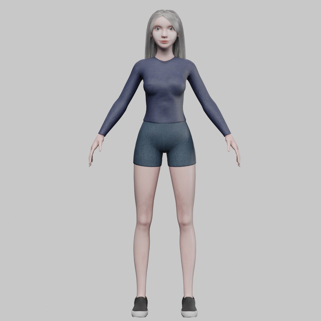 3D Cool Cute Woman V29847 - TurboSquid 2265561