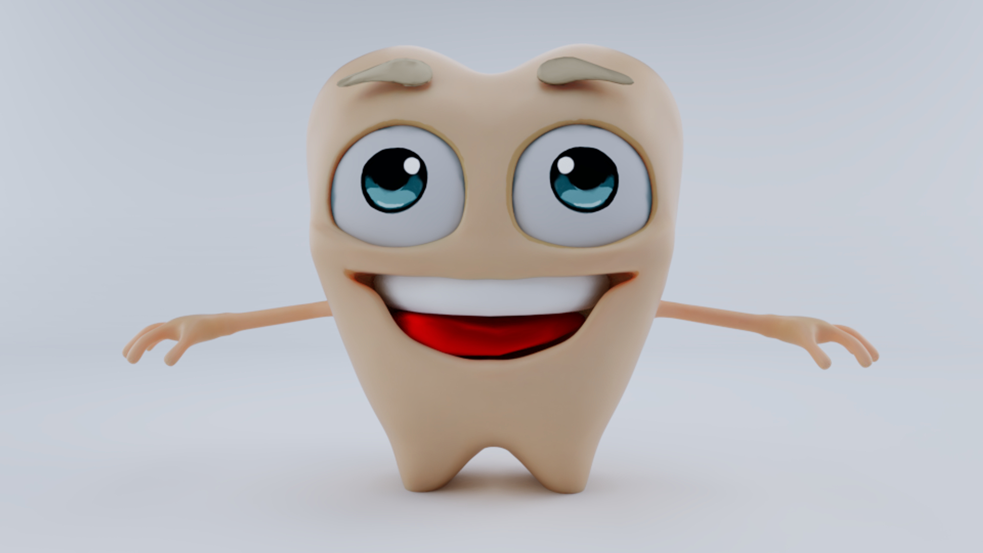 Toon Character Tooth 3D Model - TurboSquid 1273033
