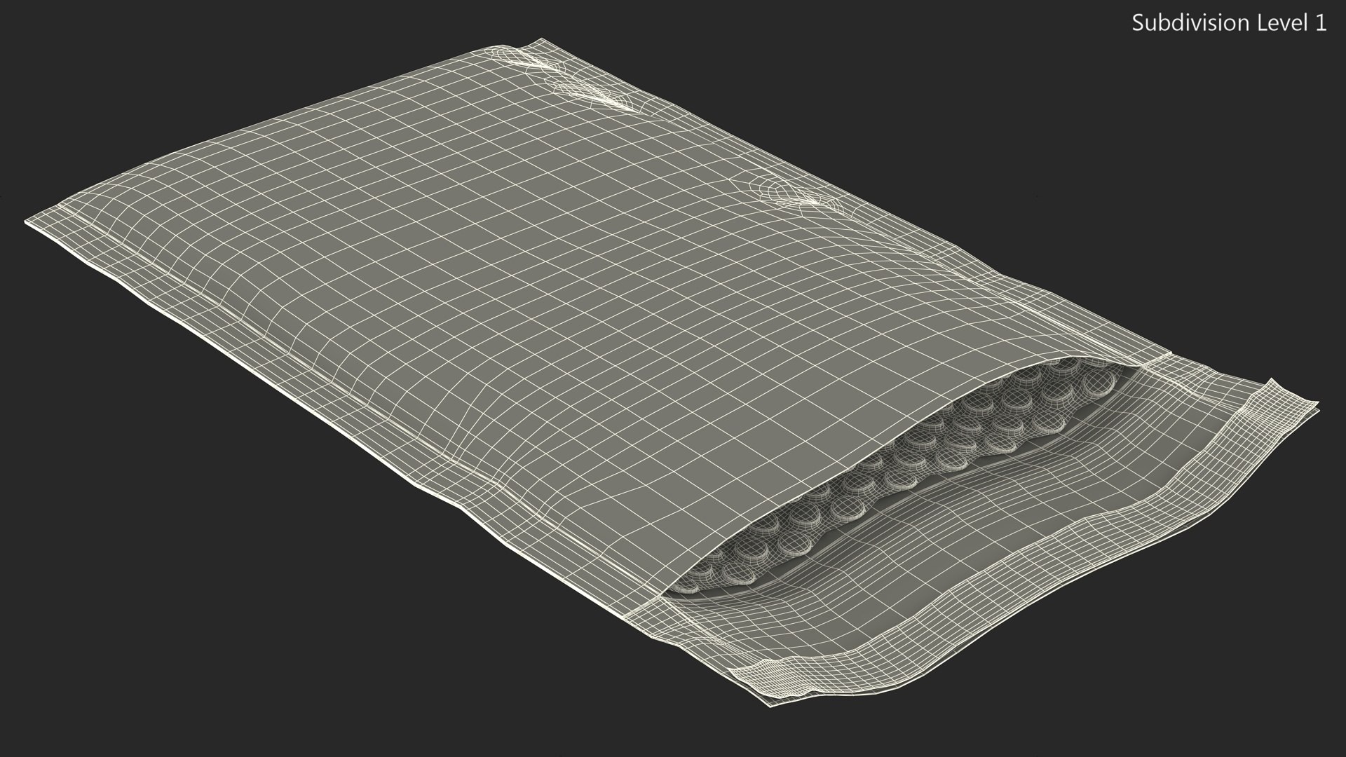Thick Bubble Envelope White Open 3D - TurboSquid 2177886