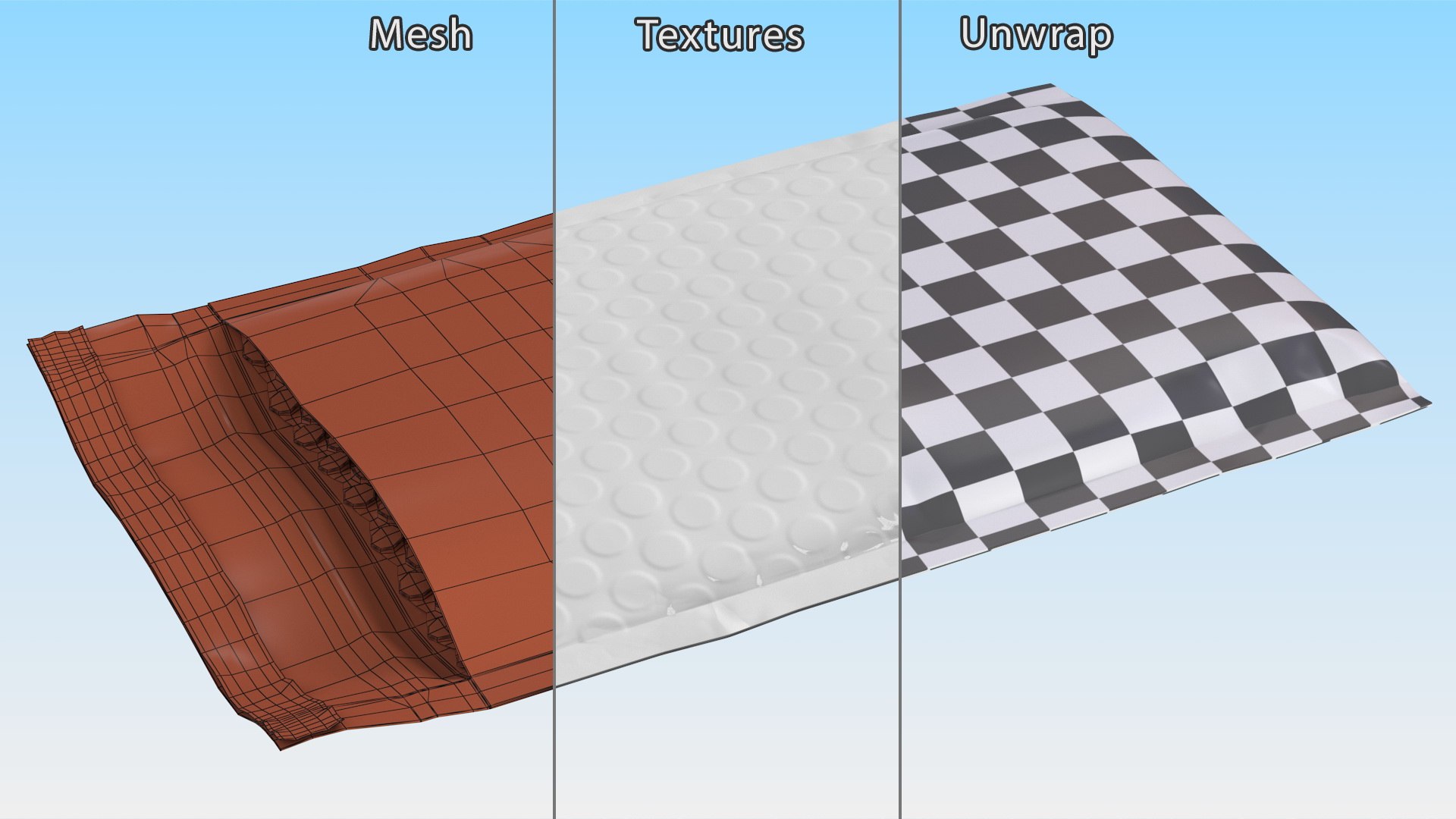 Thick Bubble Envelope White Open 3D - TurboSquid 2177886