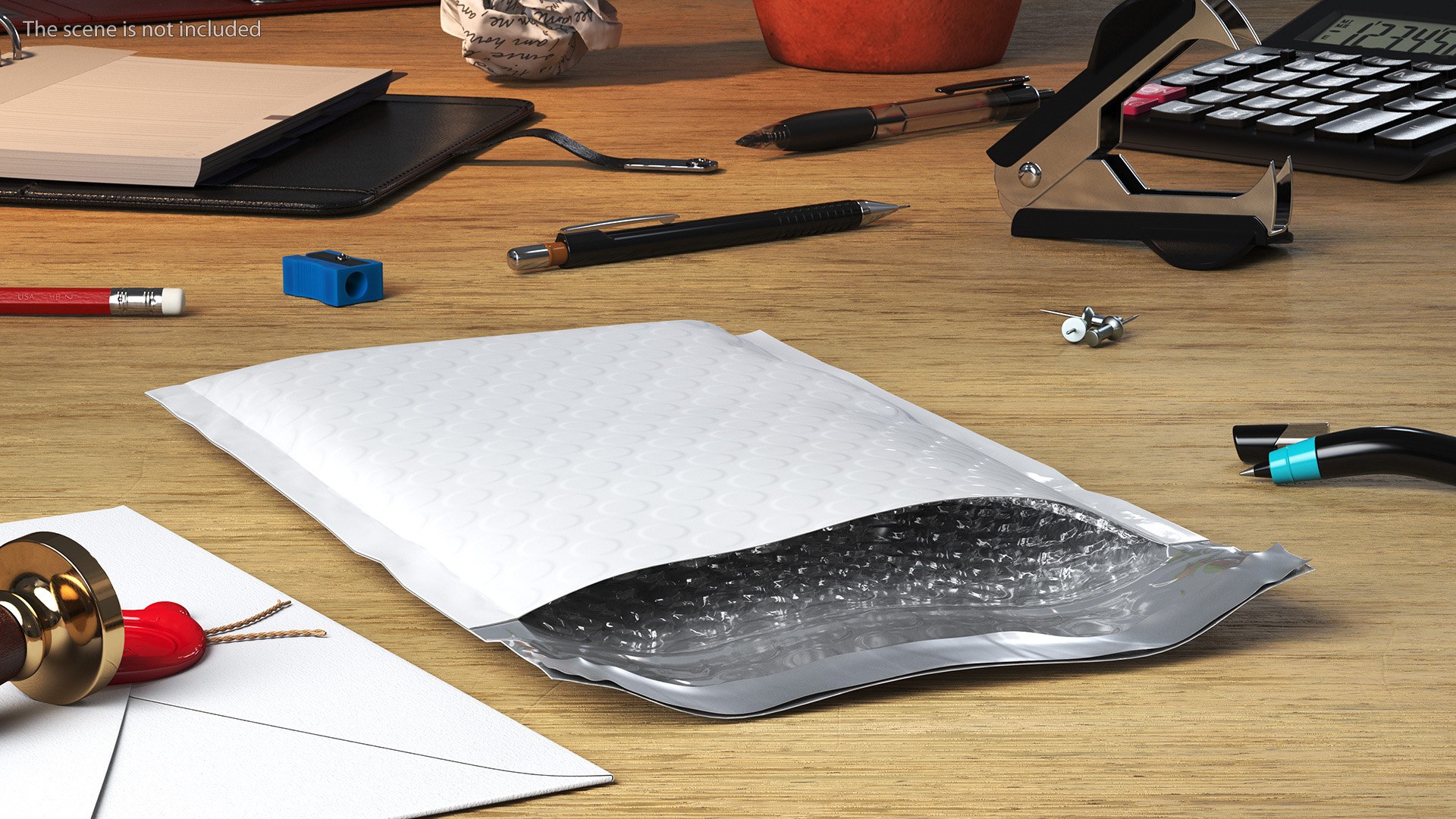Thick Bubble Envelope White Open 3D - TurboSquid 2177886