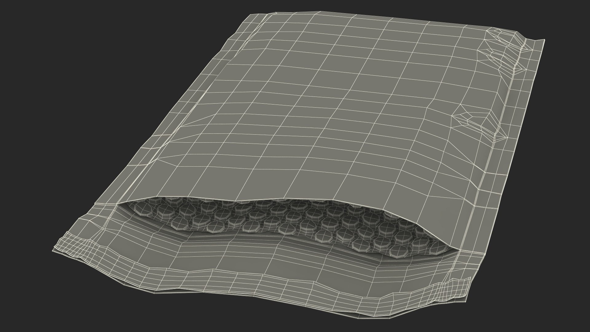 Thick Bubble Envelope White Open 3D - TurboSquid 2177886