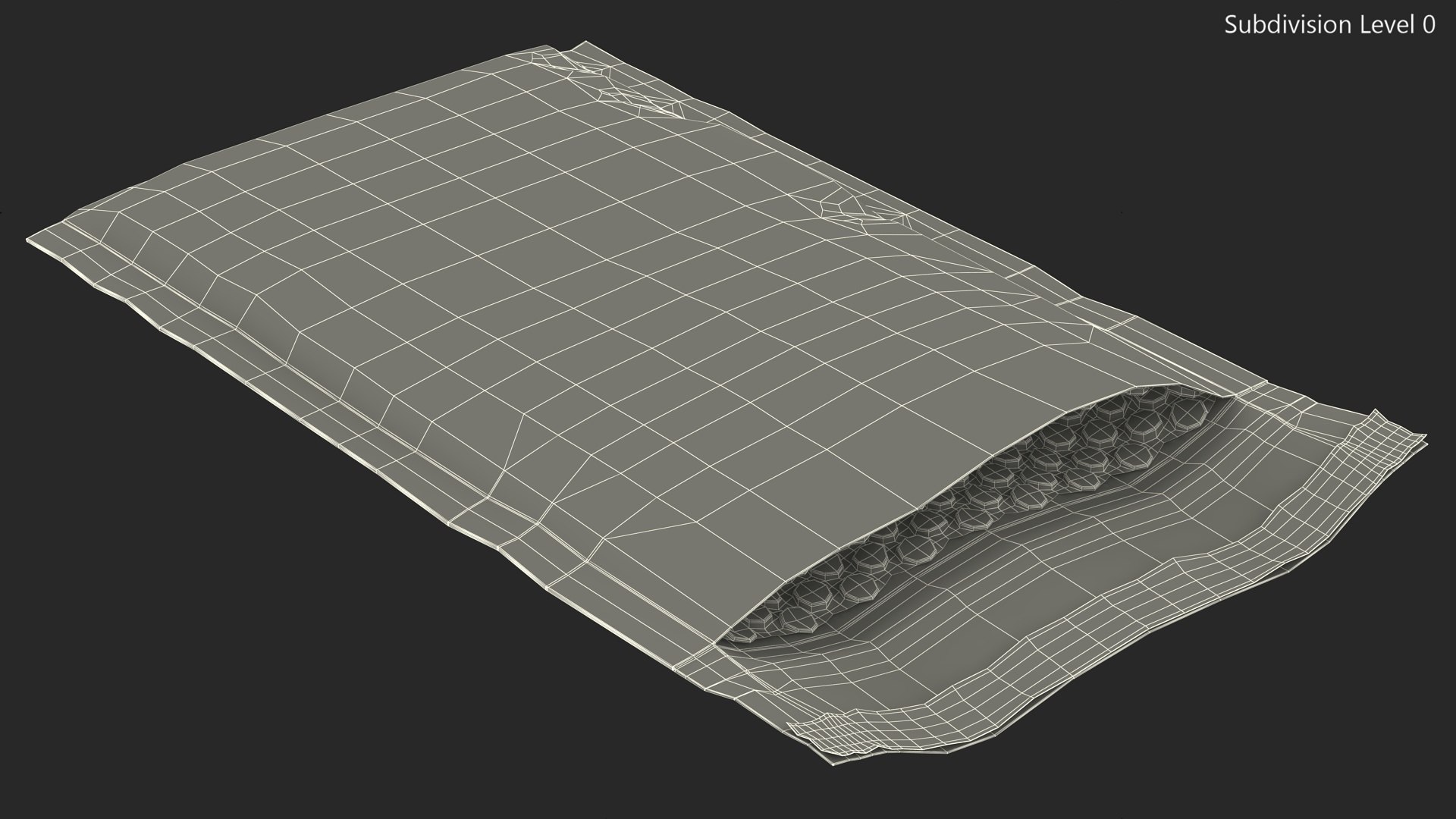 Thick Bubble Envelope White Open 3D - TurboSquid 2177886