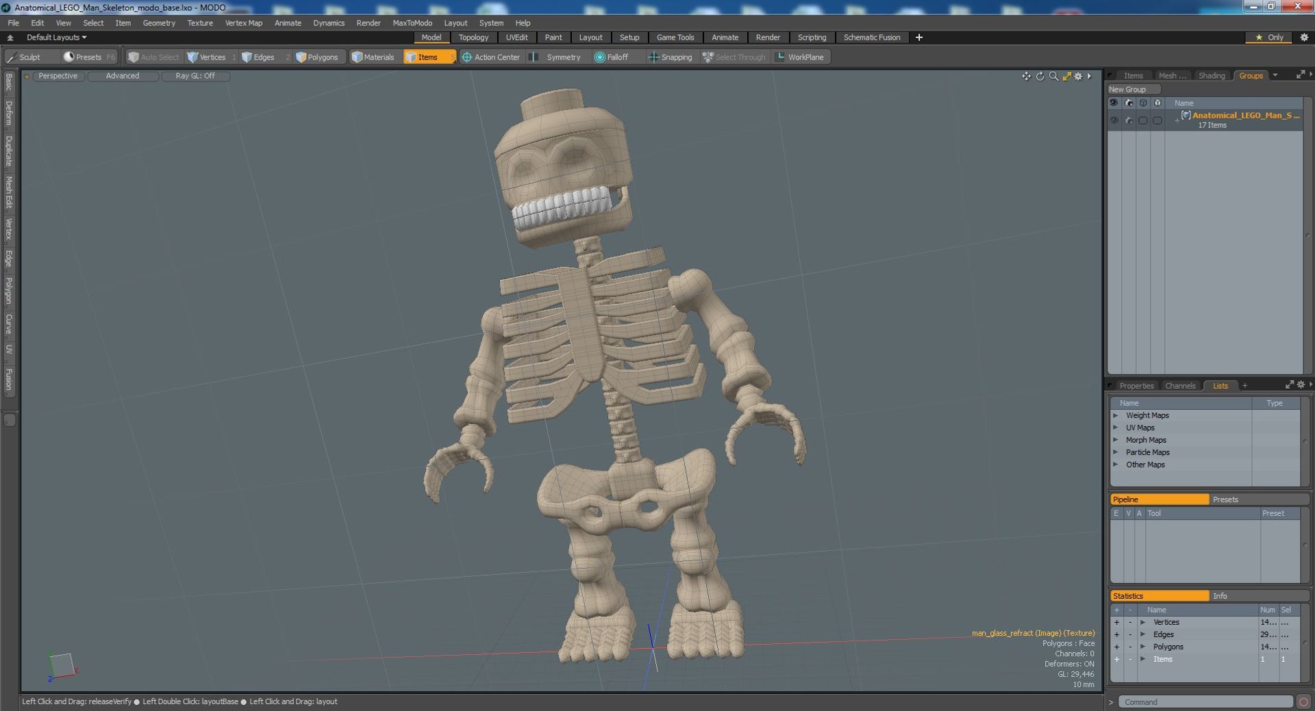 3D Anatomical LEGO Man Skeleton model - TurboSquid 1820862