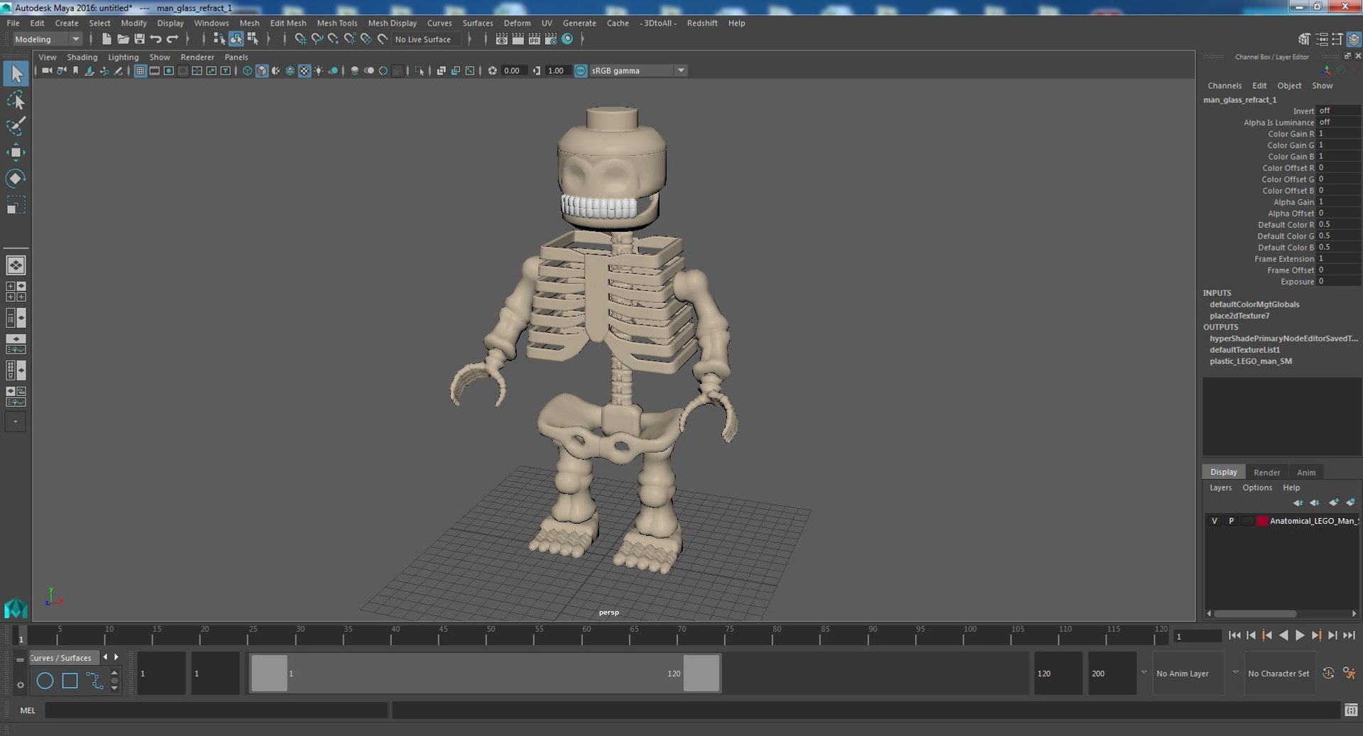 3D Anatomical LEGO Man Skeleton model - TurboSquid 1820862