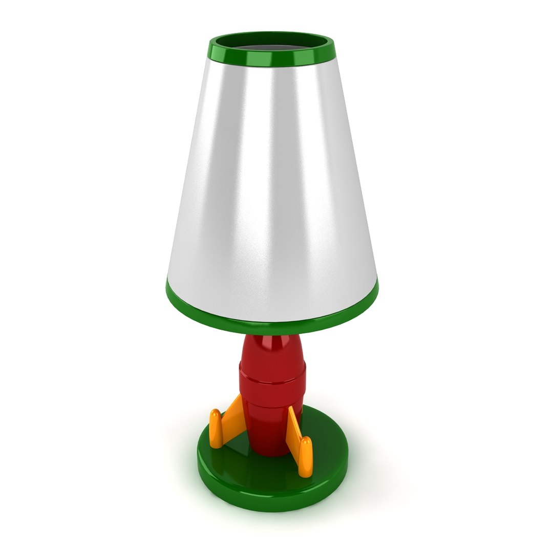 3d model rocket lamp