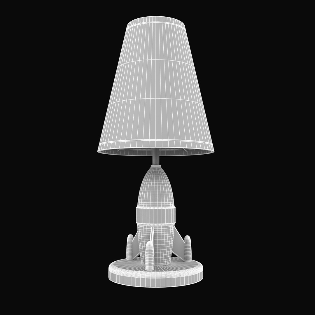 3d model rocket lamp
