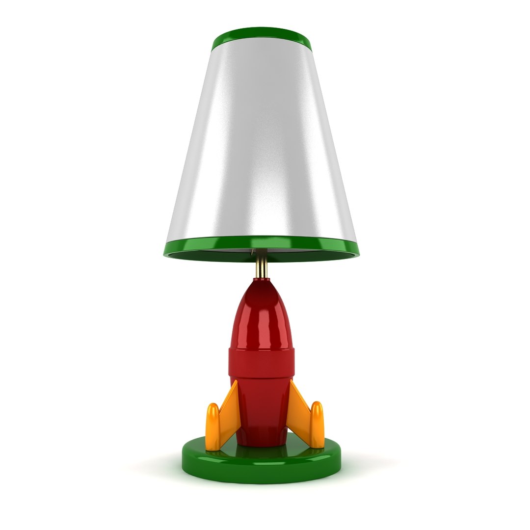 3d model rocket lamp