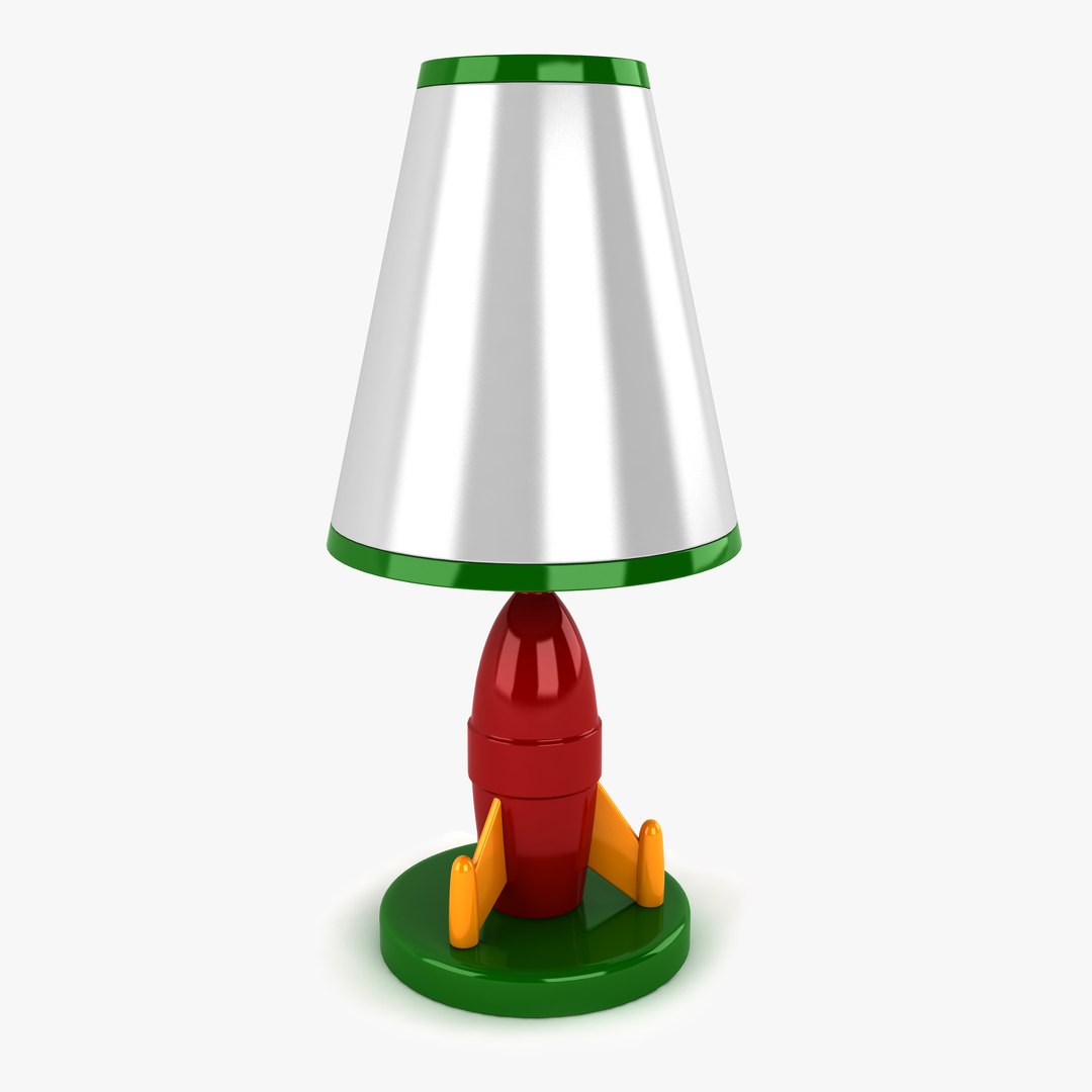 3d model rocket lamp