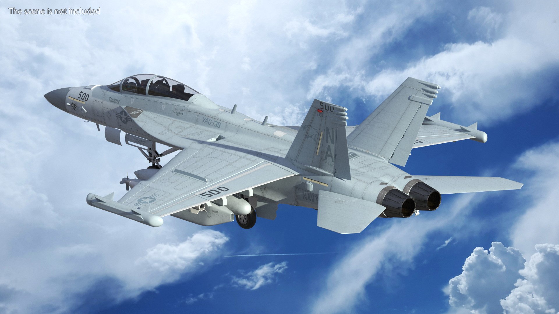 3D Boeing EA 18G Jet Aircraft Simplified Rigged Model - TurboSquid 2318260