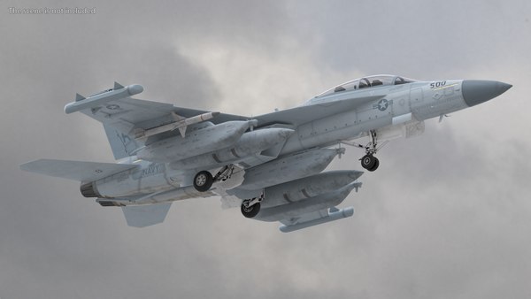 modelo 3d Avión a reacción Boeing EA 18G con aparejo simplificado ...