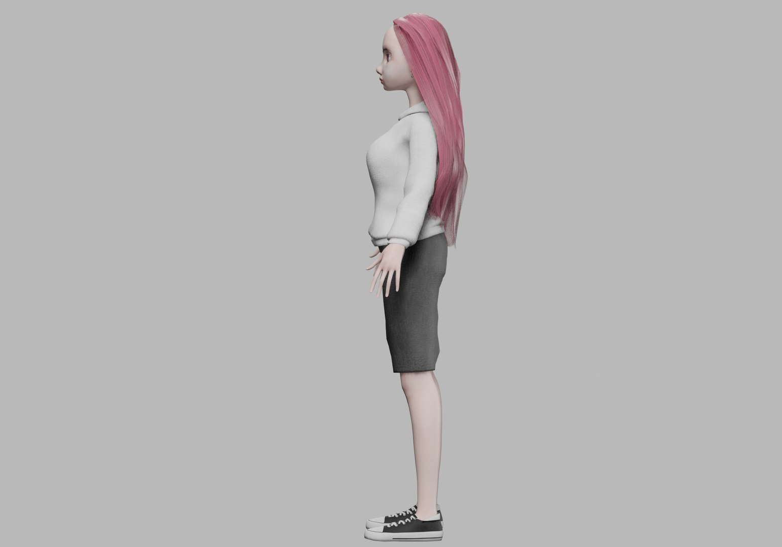 Basic Cartoon Woman V33204 3D - TurboSquid 2262849