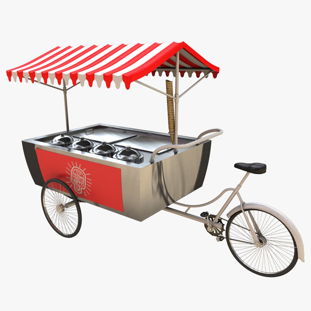 3d Model Ice Cream Cart
