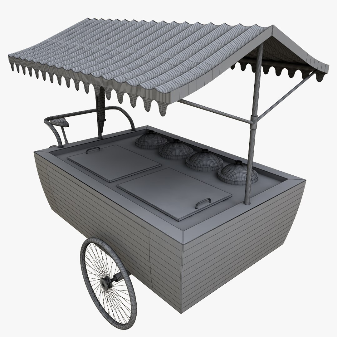 3d Model Ice Cream Cart