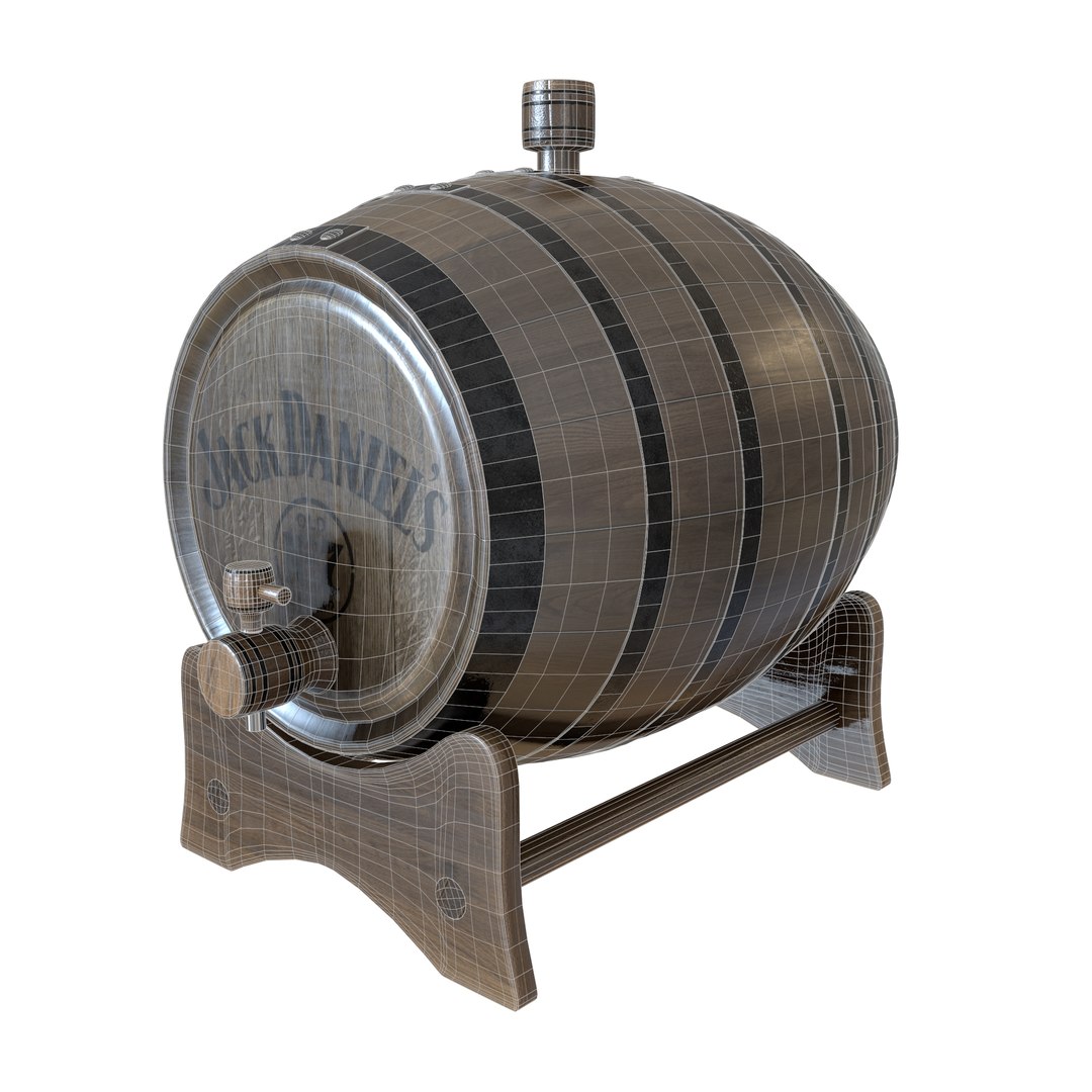 3D wooden whiskey model - TurboSquid 1699414